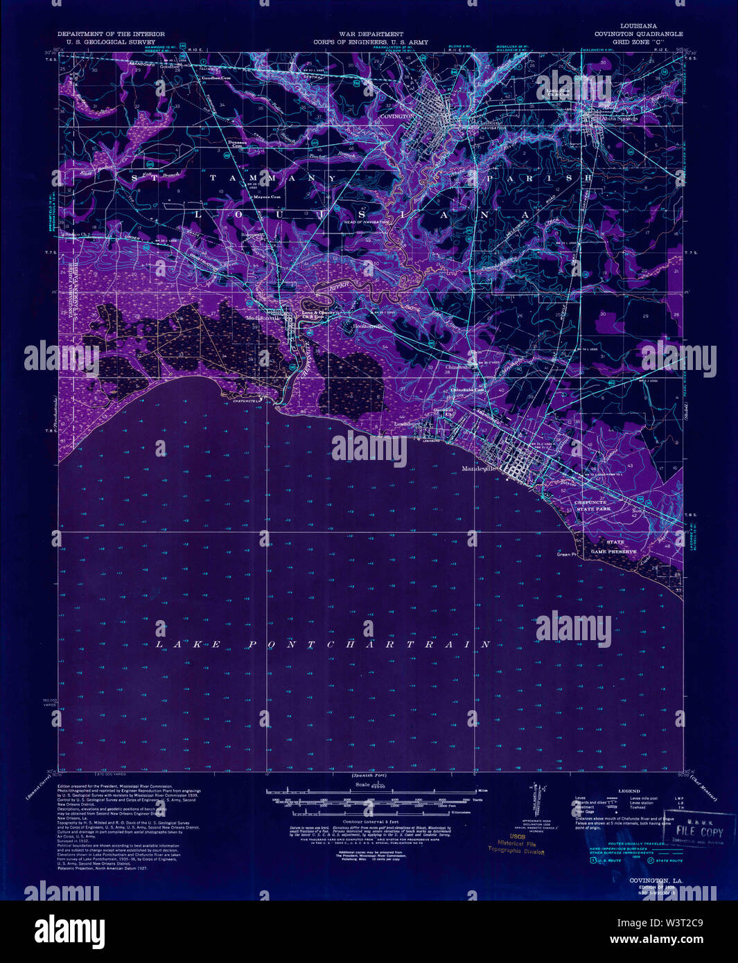 Map of covington louisiana hi-res stock photography and images - Alamy