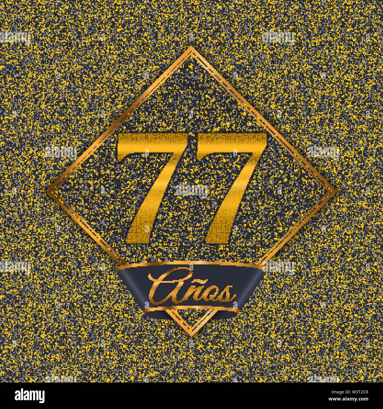 77 birthday logo hi-res stock photography and images - Alamy