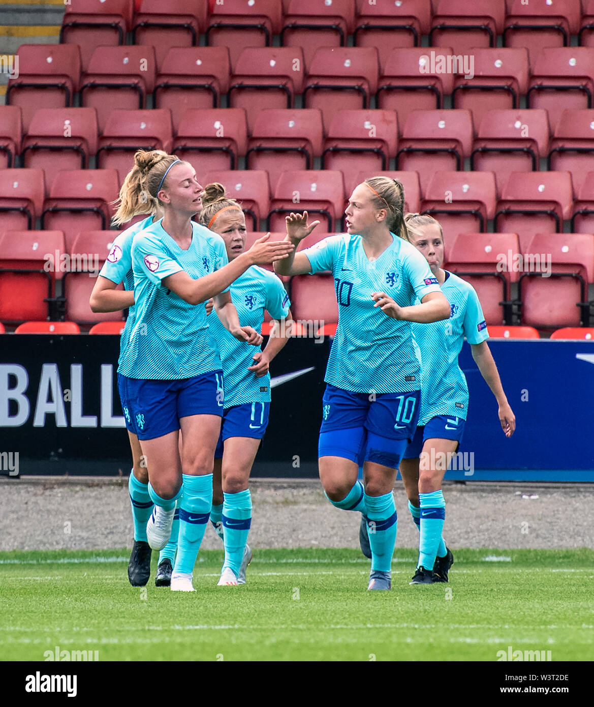 Glasgow, Scotland, UK. 16th July 2019: Norway and the Netherlands play ...