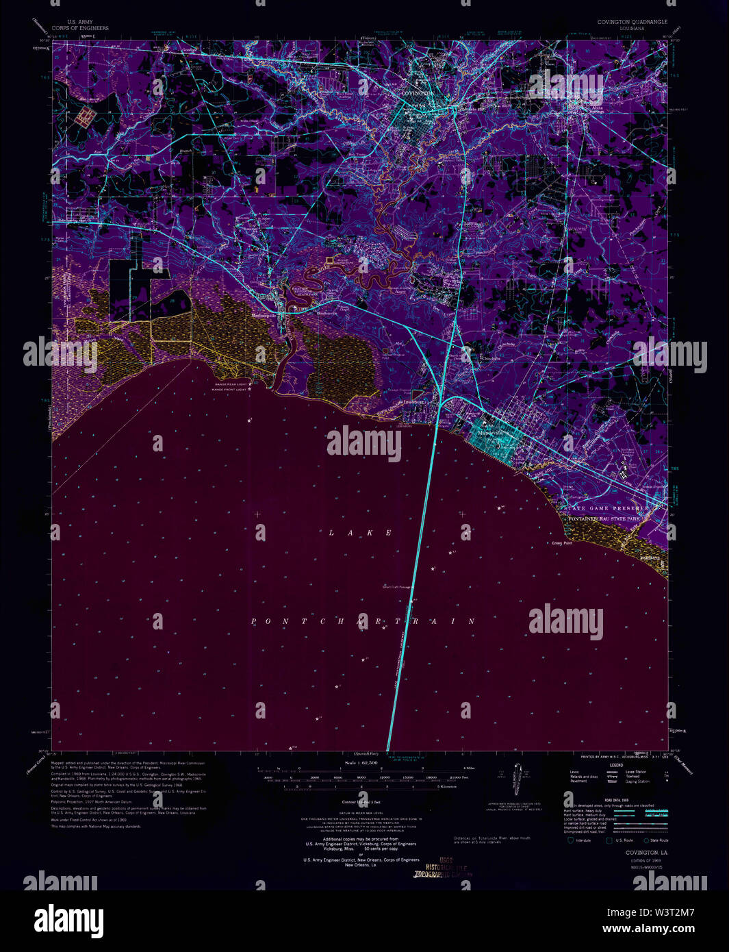 Map of covington louisiana hi-res stock photography and images - Alamy