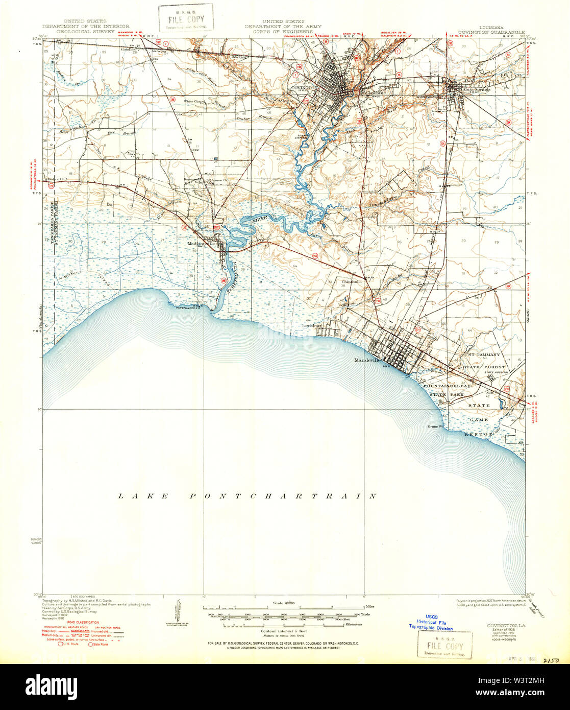 Map of covington louisiana hi-res stock photography and images - Alamy