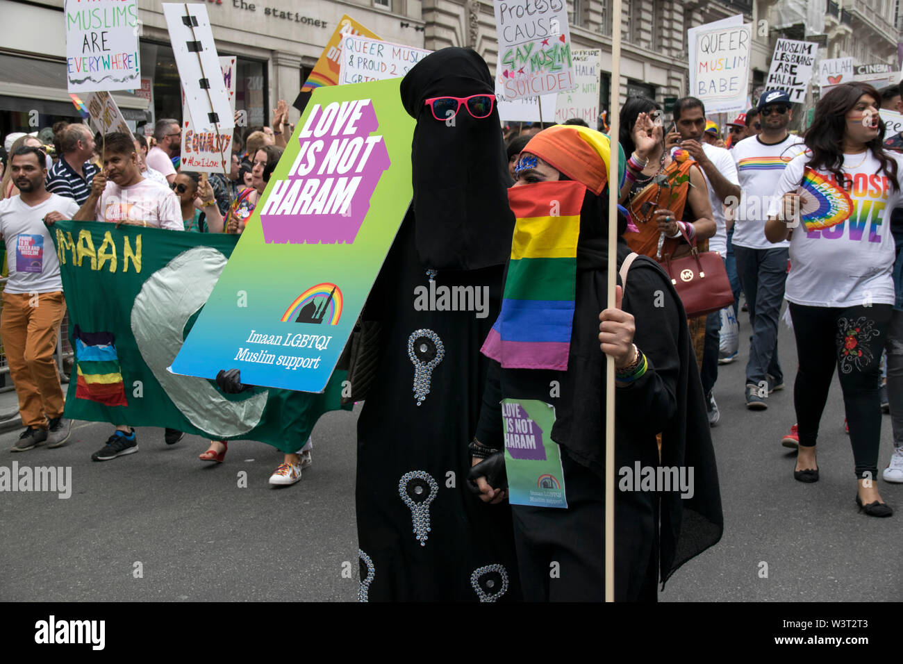 Religıous group marching in LGBT London 2019 Stock Photo - Alamy