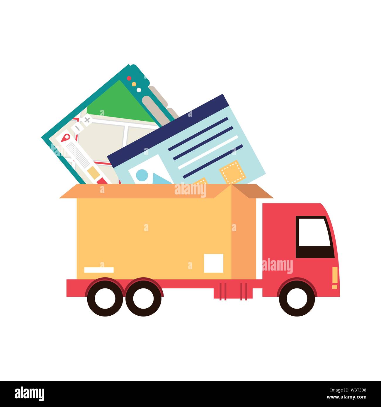 logistic and delivery shipping cartoon Stock Vector Image & Art - Alamy