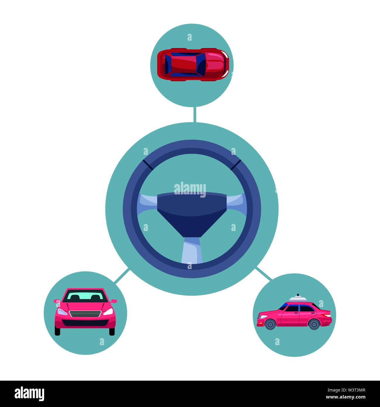 car transport sedan vehicle cartoon Stock Vector Image & Art - Alamy