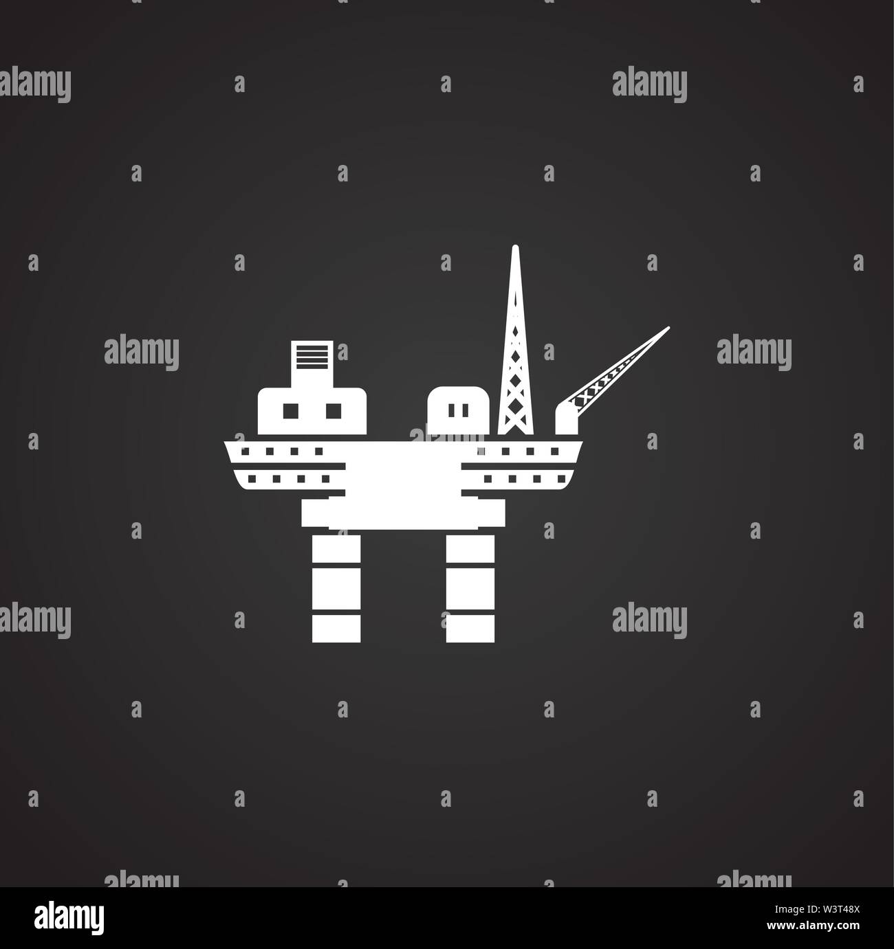 Oil rig related icon on background for graphic and web design. Simple ...