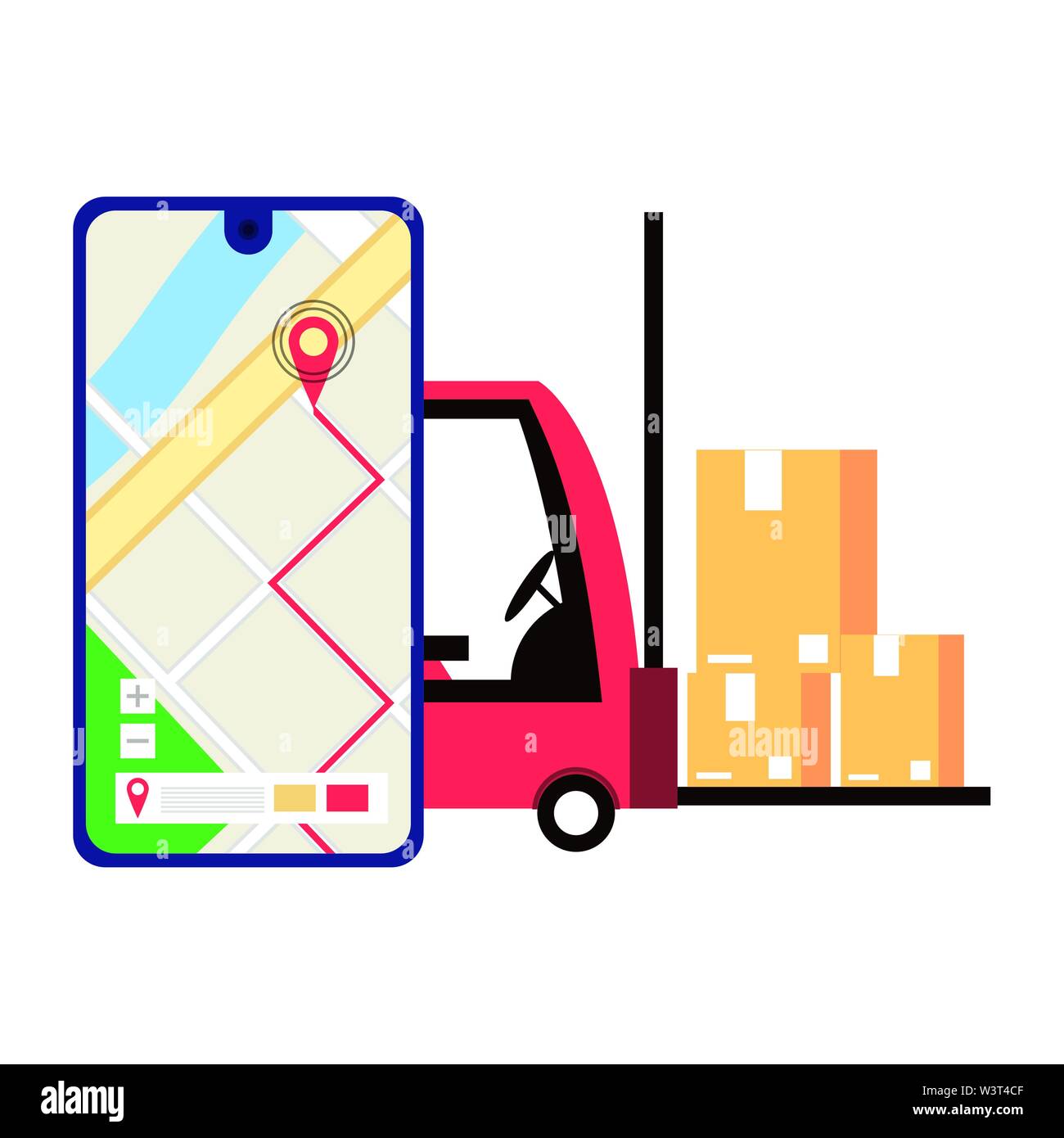 logistic and delivery shipping cartoon Stock Vector Image & Art - Alamy