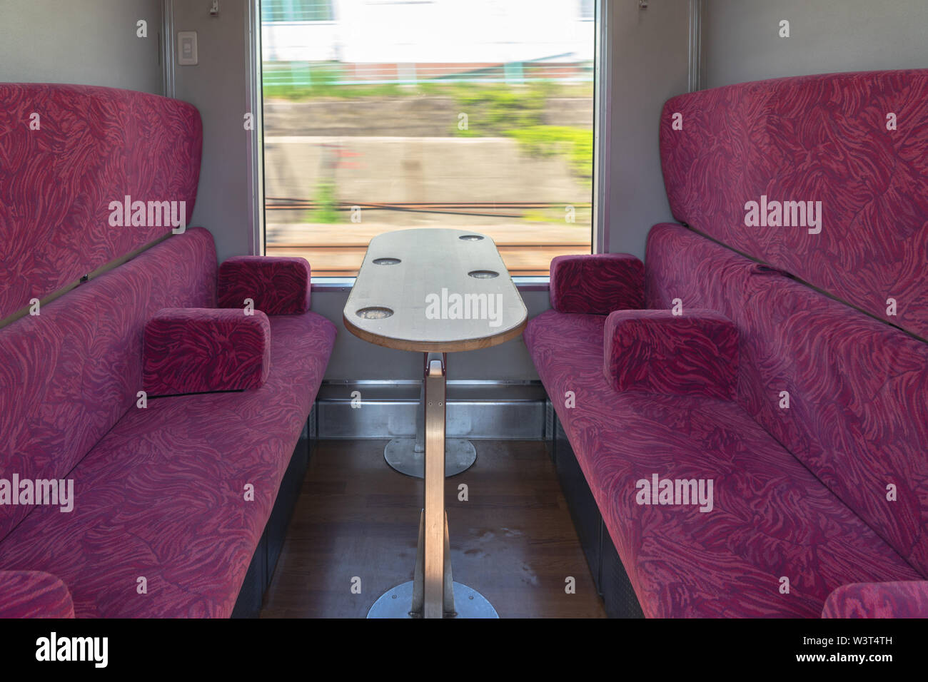 Interior of East Japan Railway Gono line Resort Shirakami sightseeing ...
