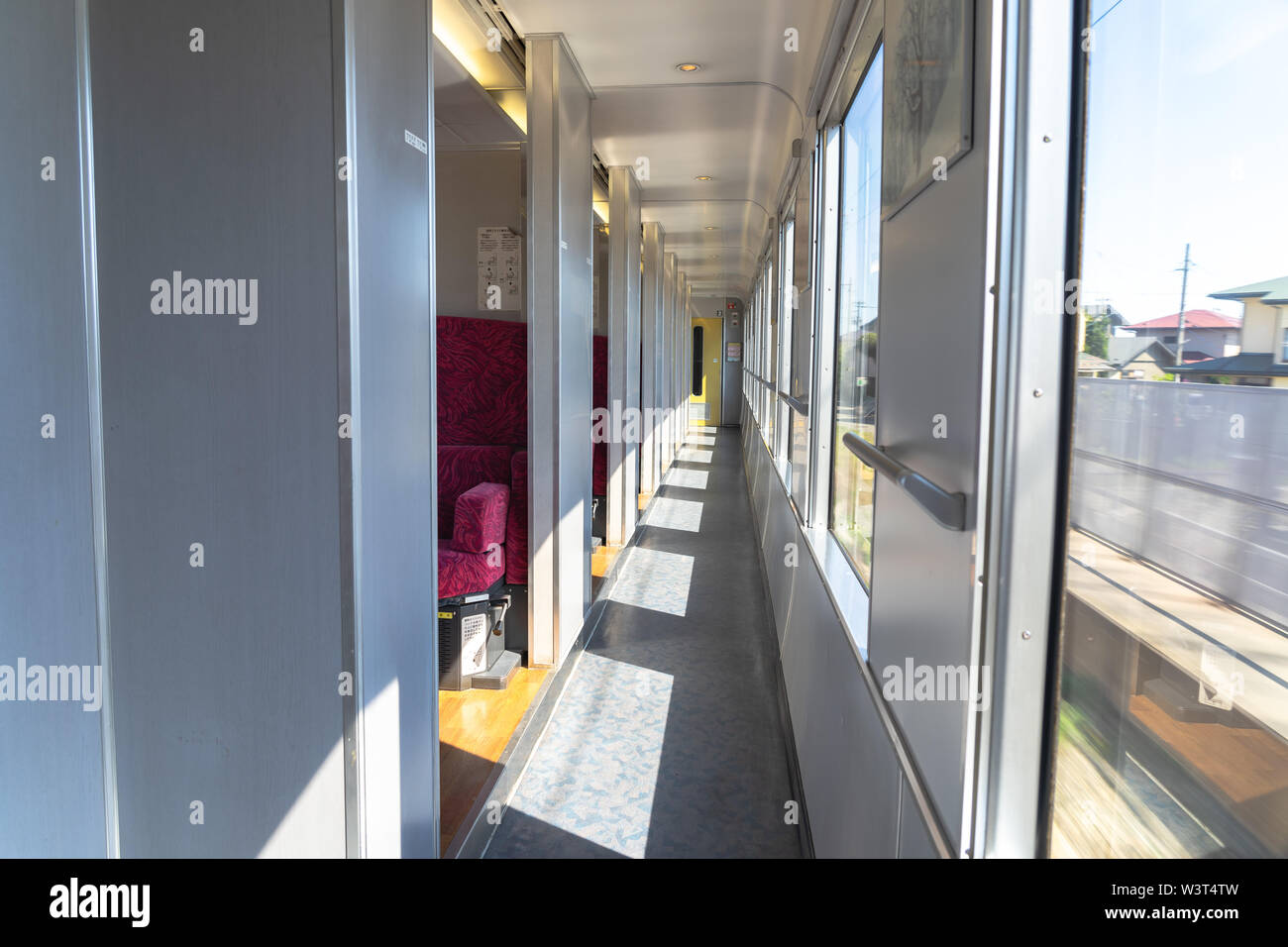 Interior of East Japan Railway Gono line Resort Shirakami sightseeing ...