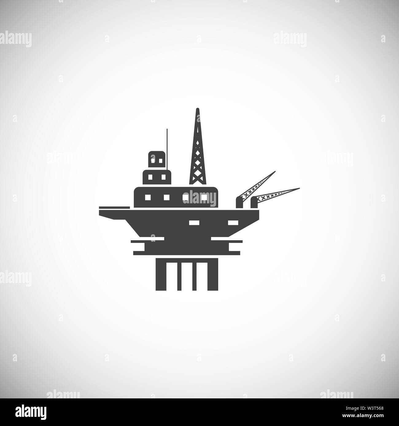 Oil rig related icon on background for graphic and web design. Simple ...