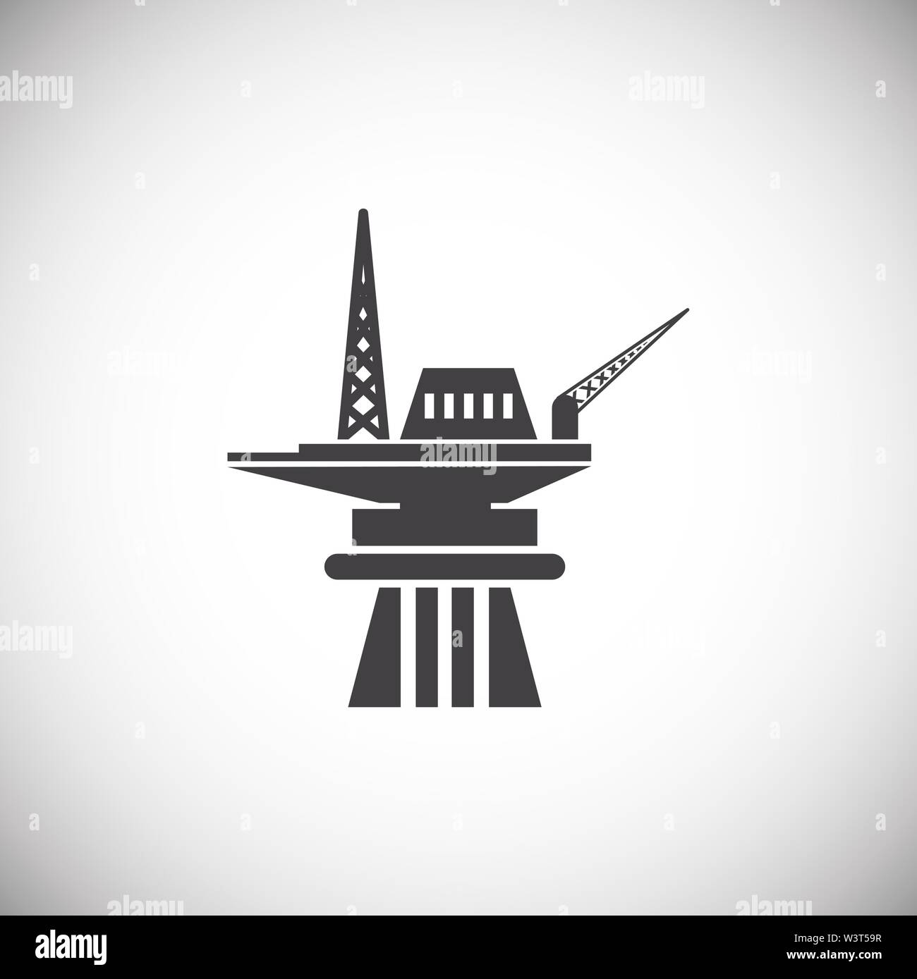 Oil rig related icon on background for graphic and web design. Simple ...