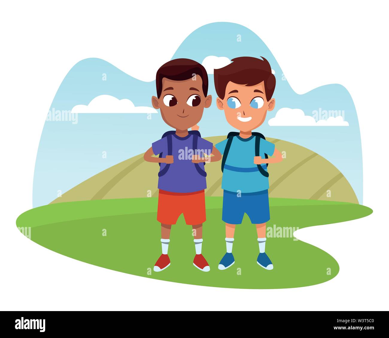 childhood adorable school students cartoon Stock Vector Image & Art - Alamy
