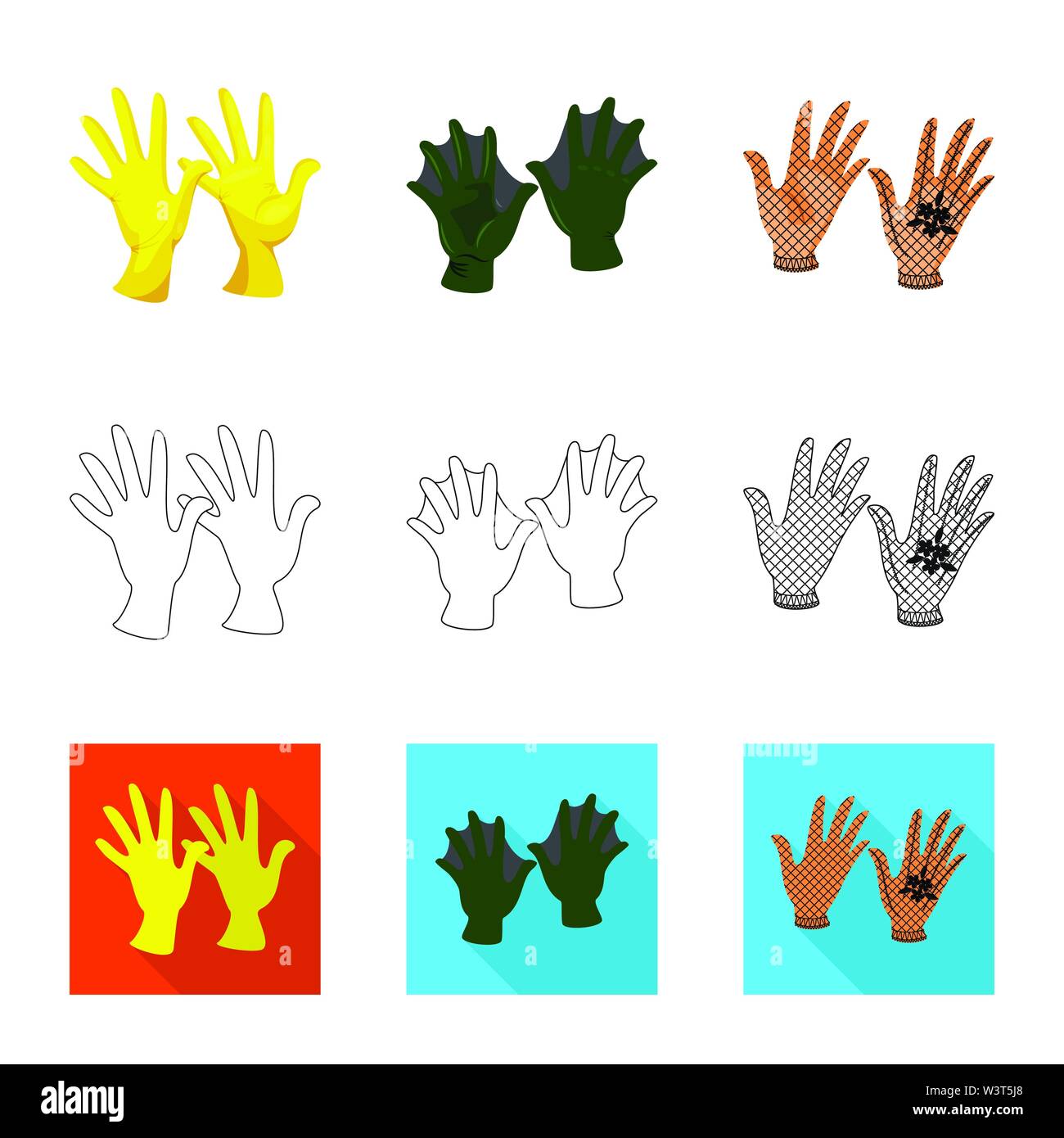 Vector illustration of silhouette and safety sign. Collection of ...