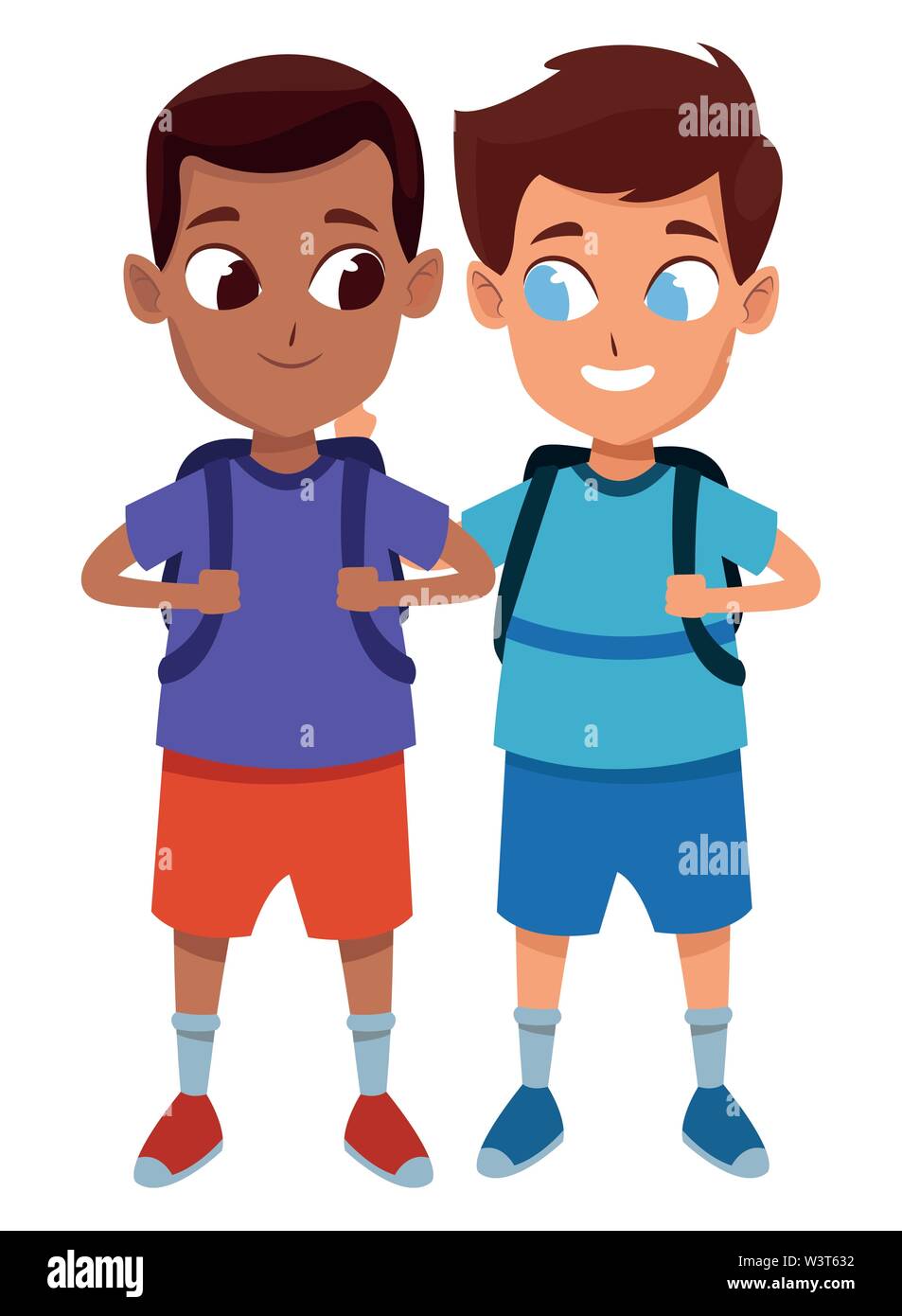 childhood adorable school students cartoon Stock Vector Image & Art - Alamy