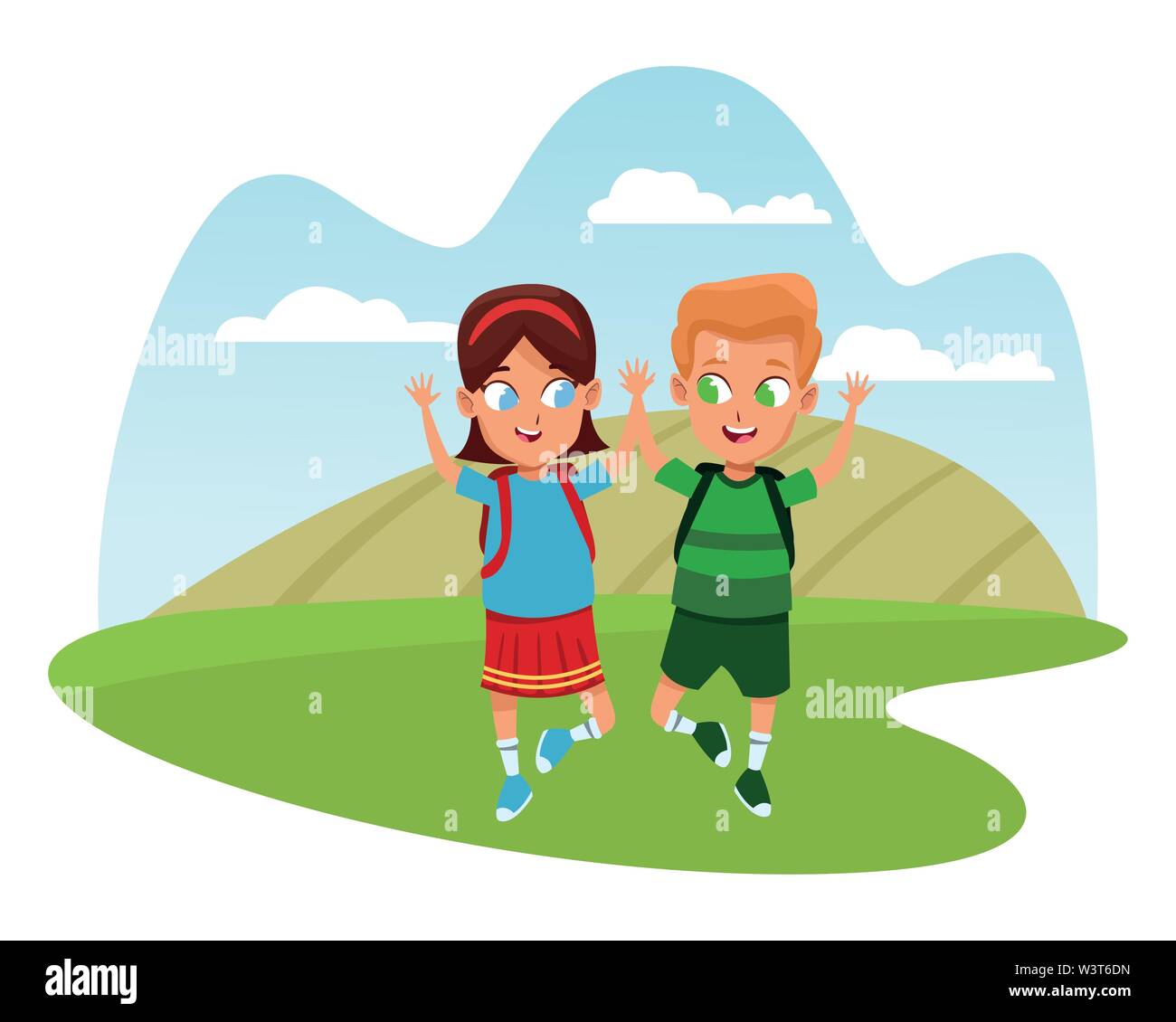 adorable cute children childhood cartoon Stock Vector Image & Art - Alamy