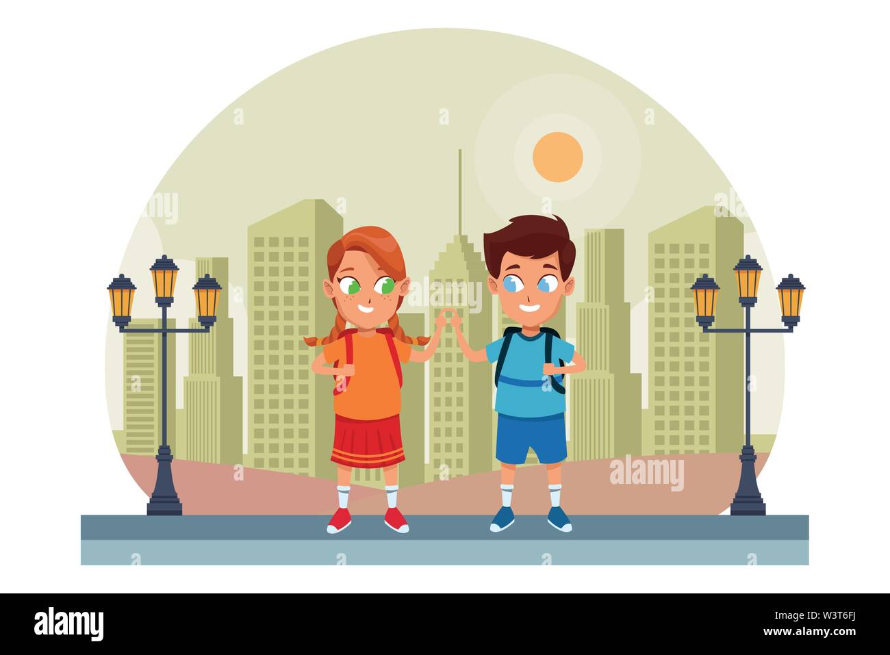 adorable cute children childhood cartoon Stock Vector Image & Art - Alamy