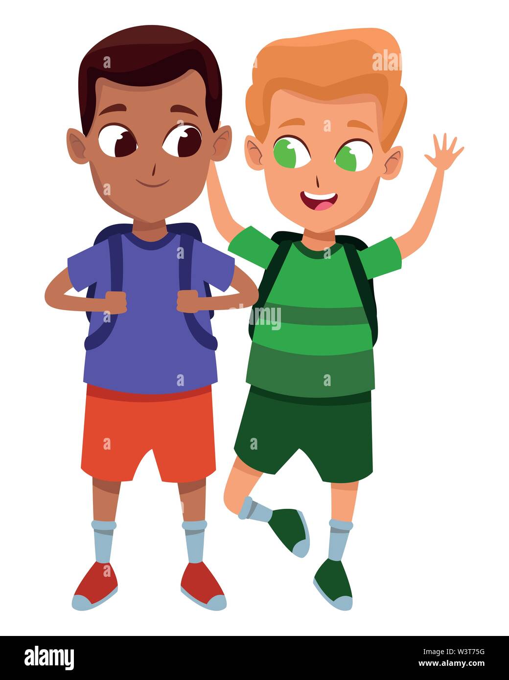childhood adorable school students cartoon Stock Vector Image & Art - Alamy