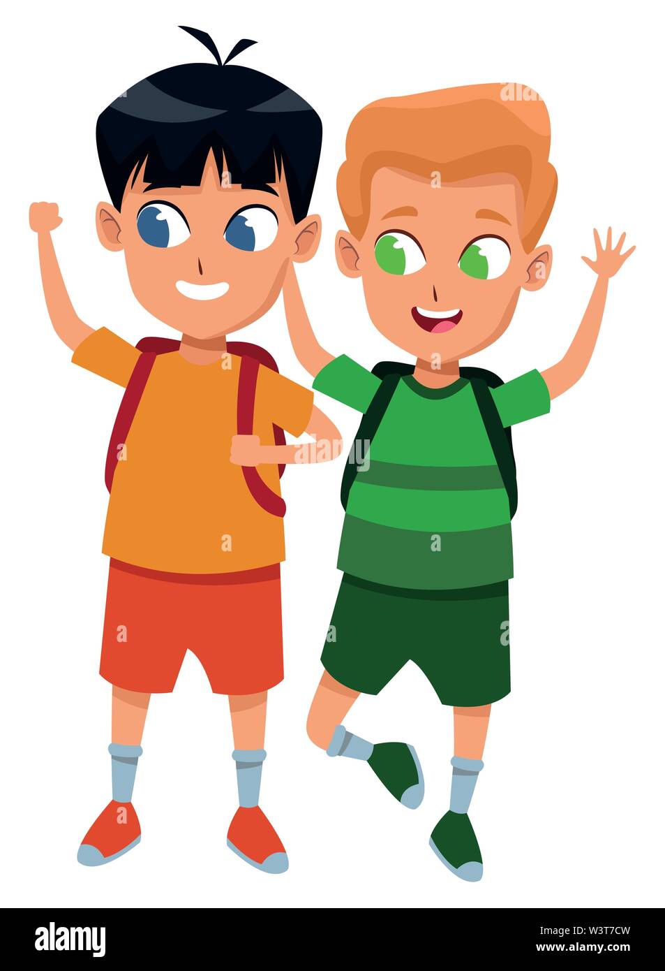 childhood adorable school students cartoon Stock Vector Image & Art - Alamy