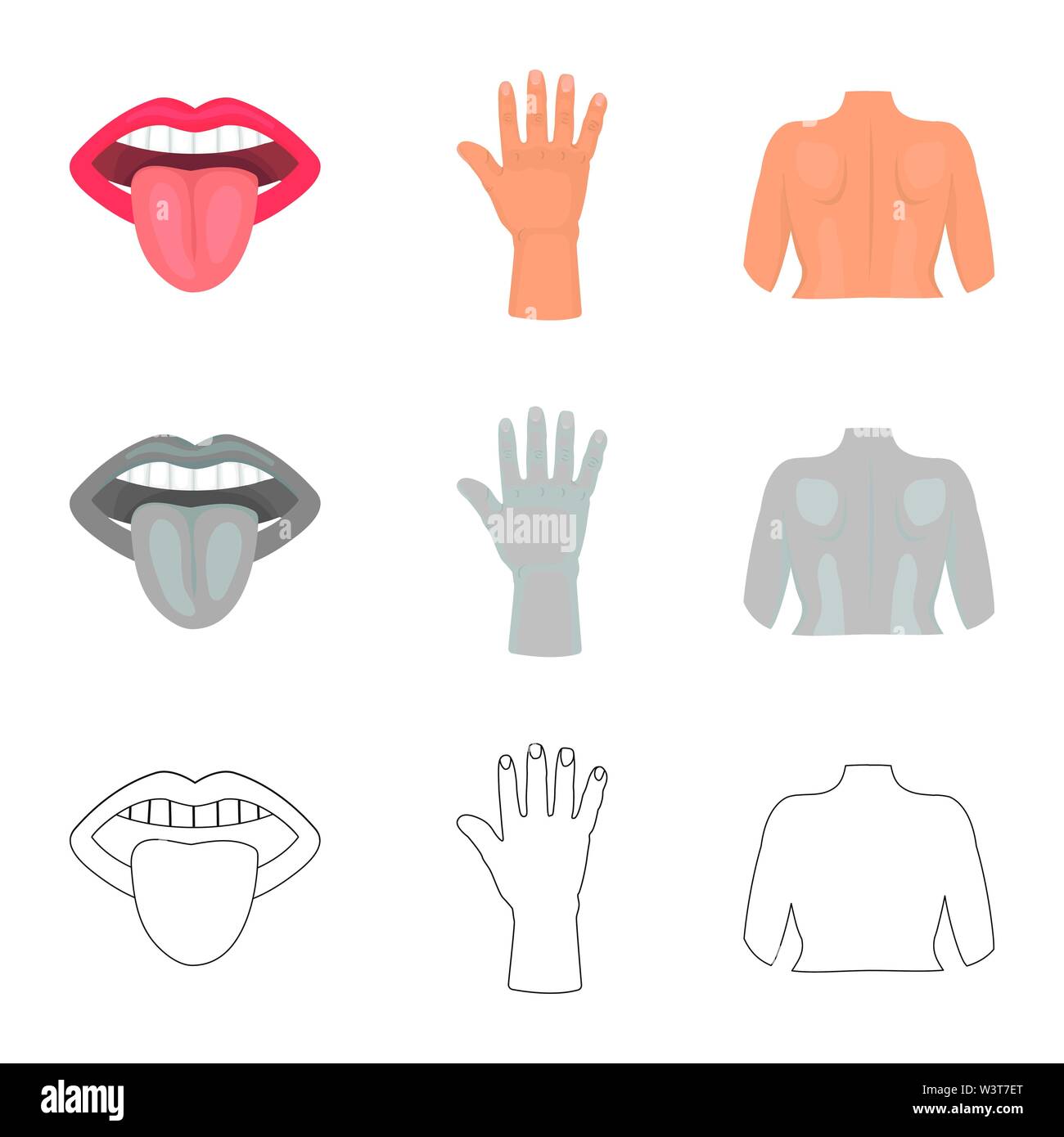 Vector design of body and part logo. Collection of body and anatomy ...