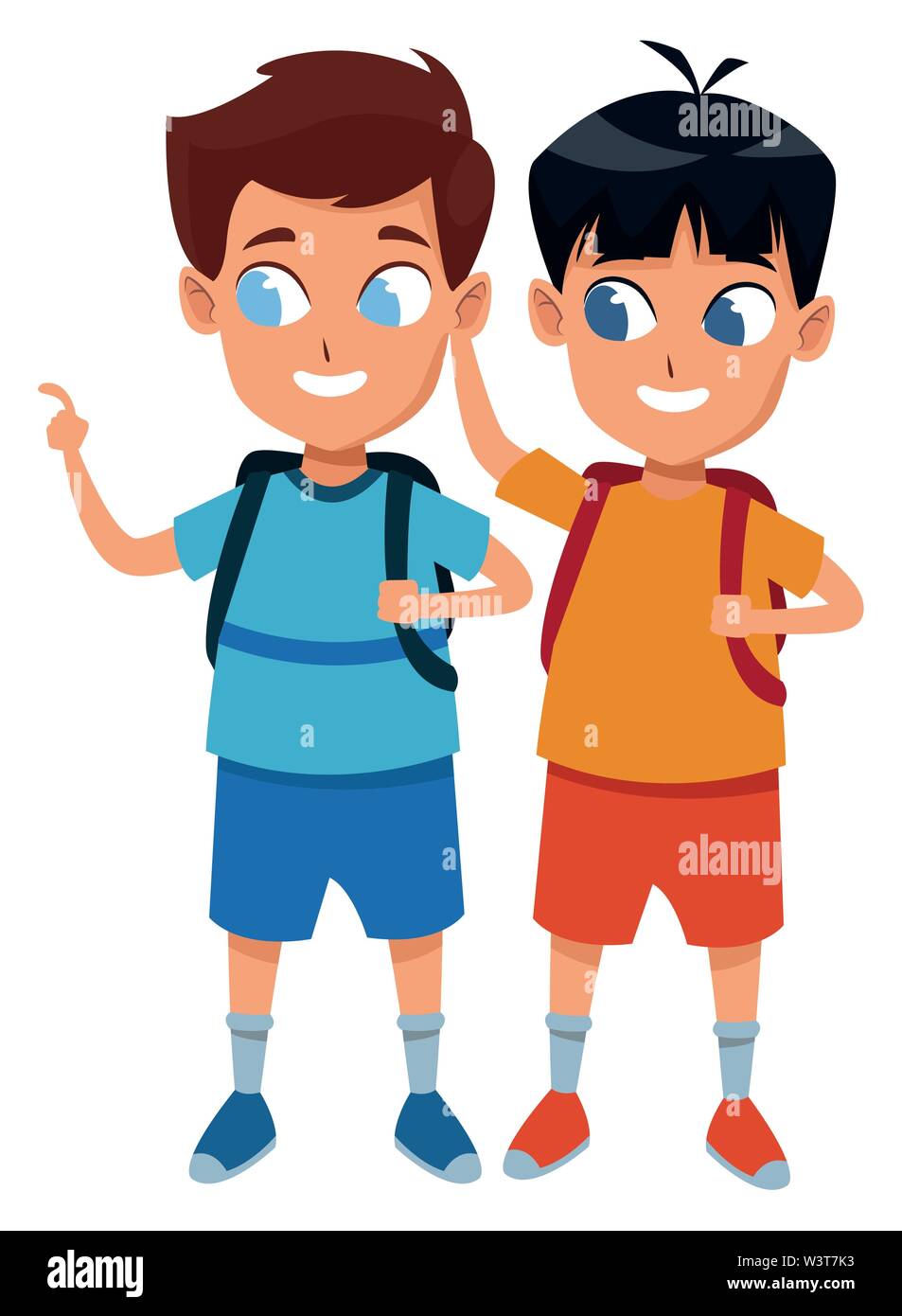 childhood adorable school students cartoon Stock Vector Image & Art - Alamy