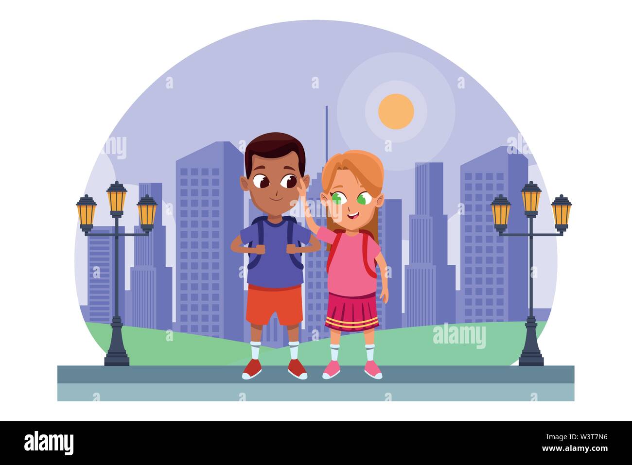 adorable cute children childhood cartoon Stock Vector Image & Art - Alamy