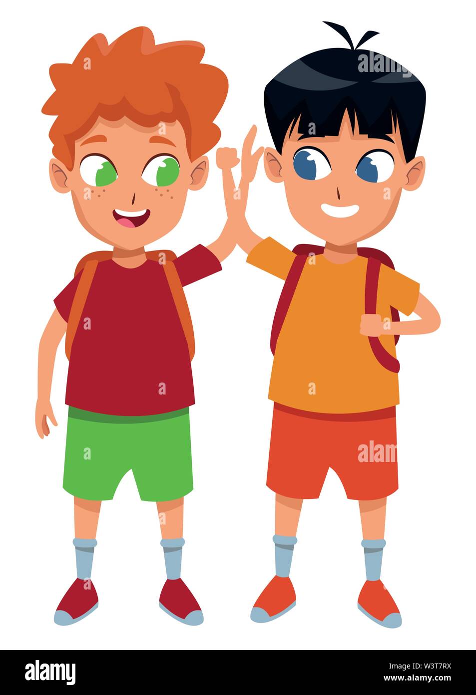 childhood adorable school students cartoon Stock Vector Image & Art - Alamy