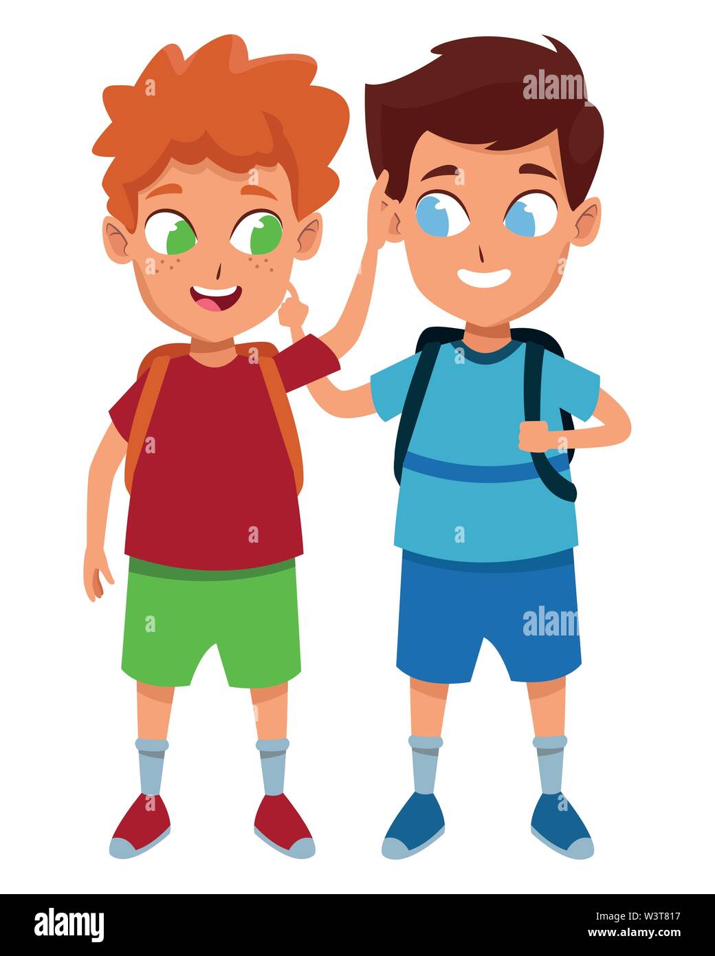 childhood adorable school students cartoon Stock Vector Image & Art - Alamy