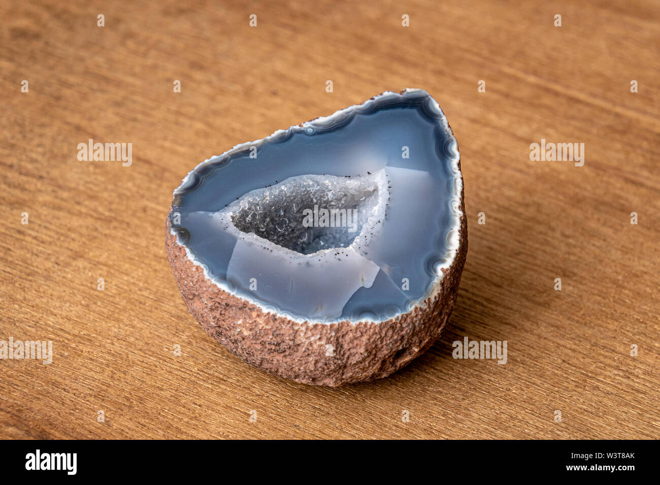 Geode blue colorful color gemstone precious mineral cut open Stock ...