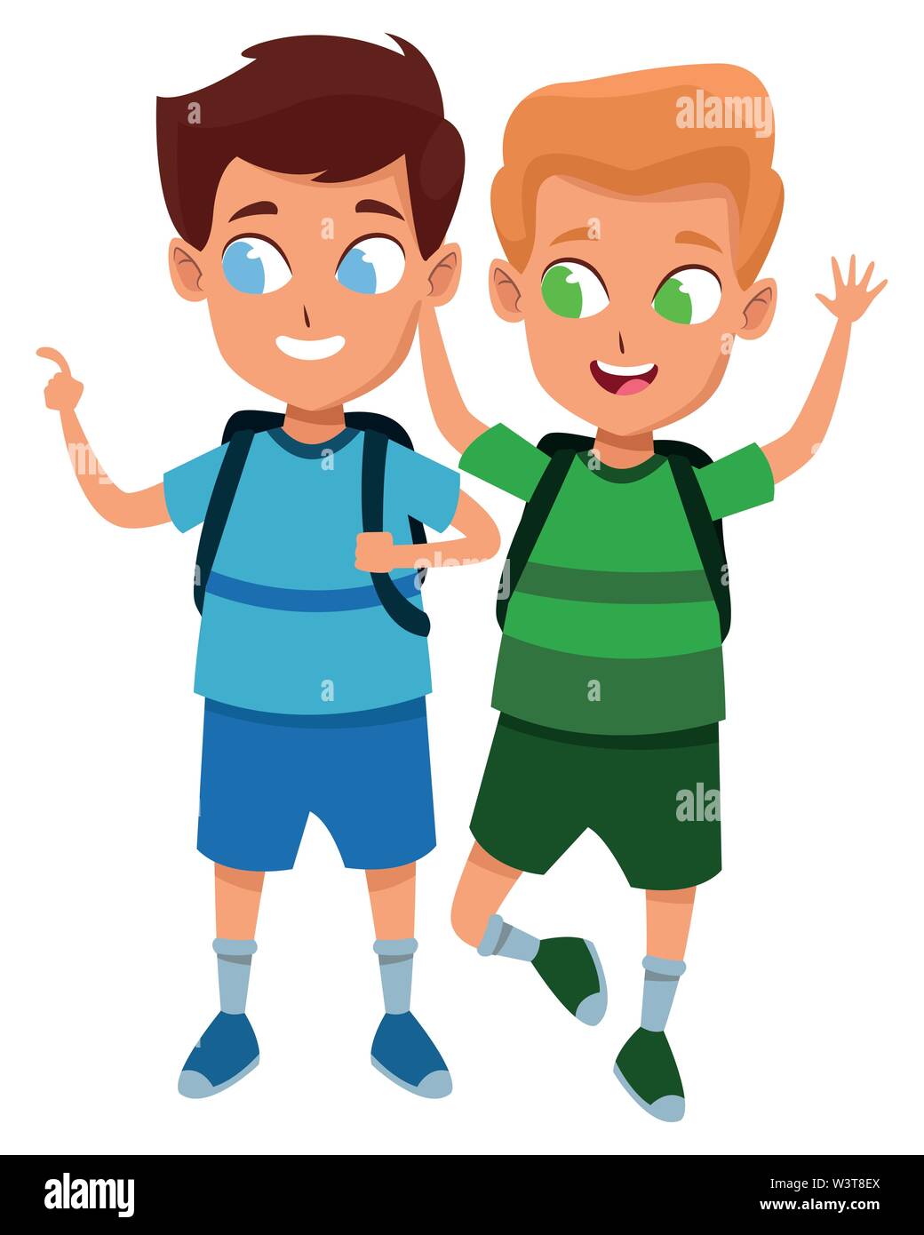 childhood adorable school students cartoon Stock Vector Image & Art - Alamy