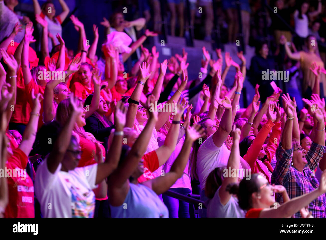 Netball fans in the stands hi-res stock photography and images - Alamy