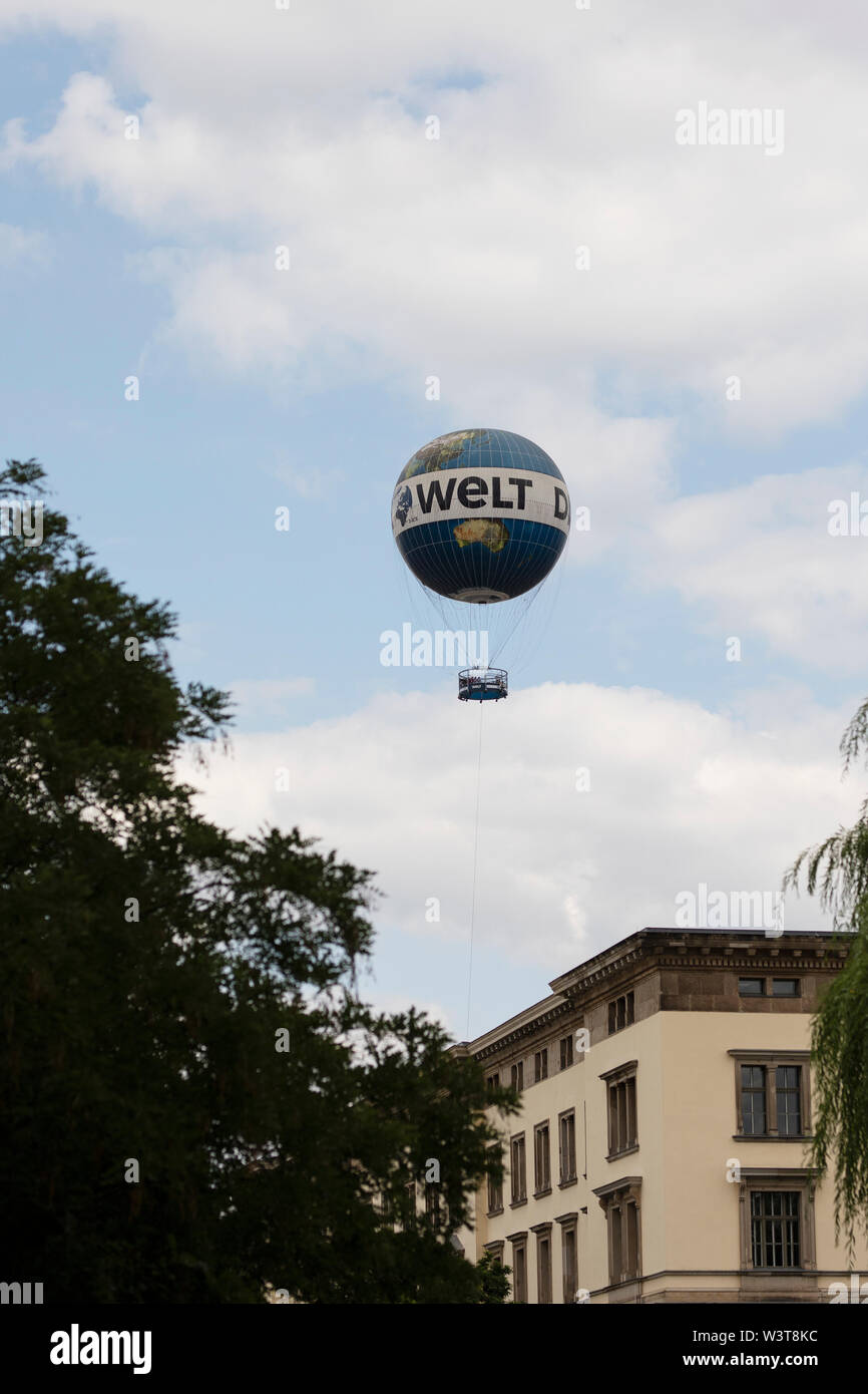 Die Welt balloon from Air Service Berlin, a tourist attraction on ...
