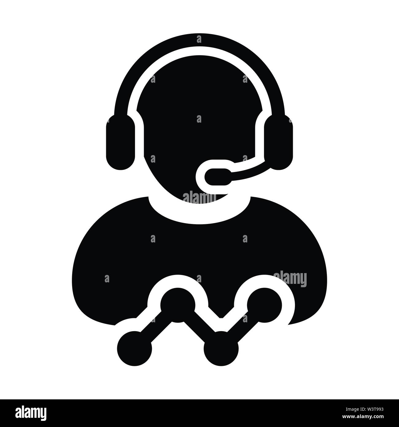 Customer care icon vector male data support service person profile ...