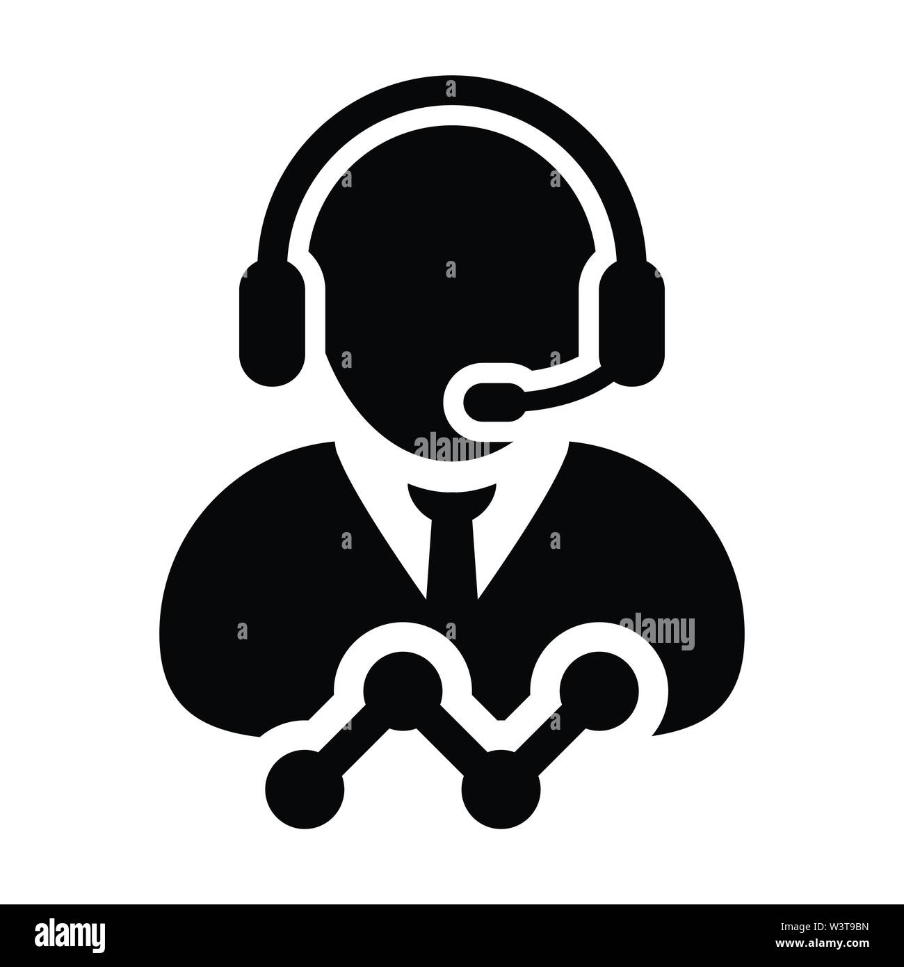 Support icon vector male customer care data service person profile ...