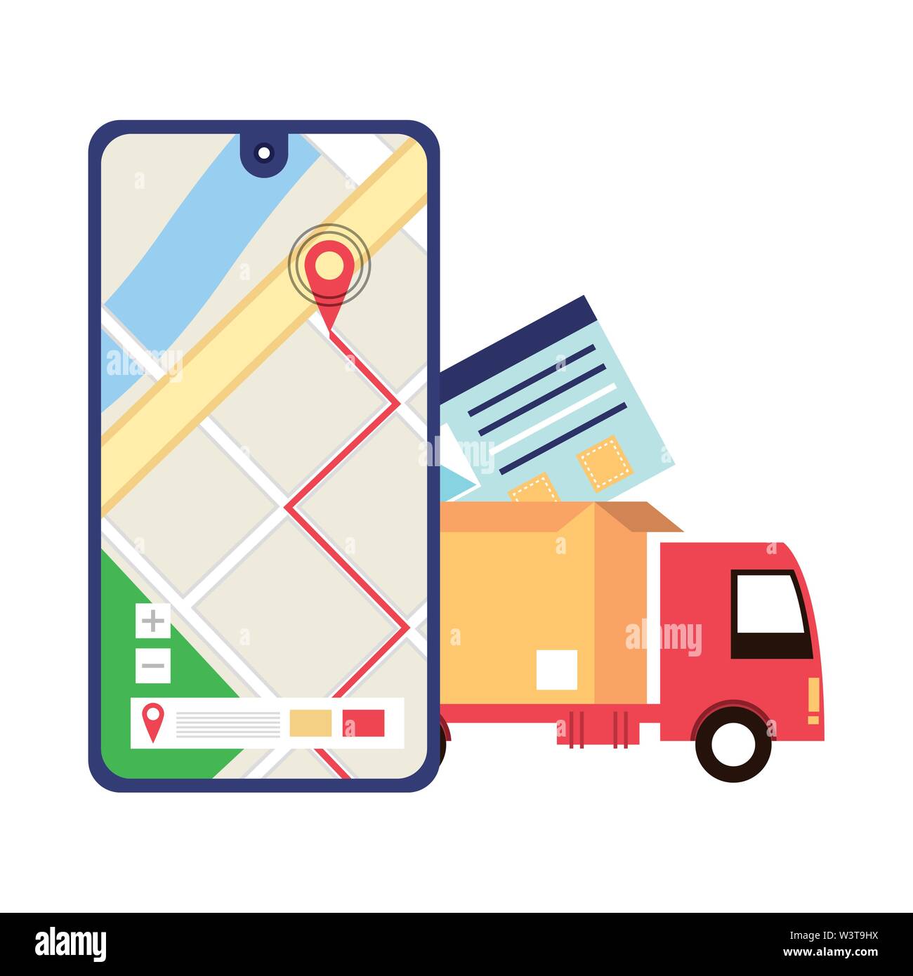 logistic and delivery shipping cartoon Stock Vector Image & Art - Alamy