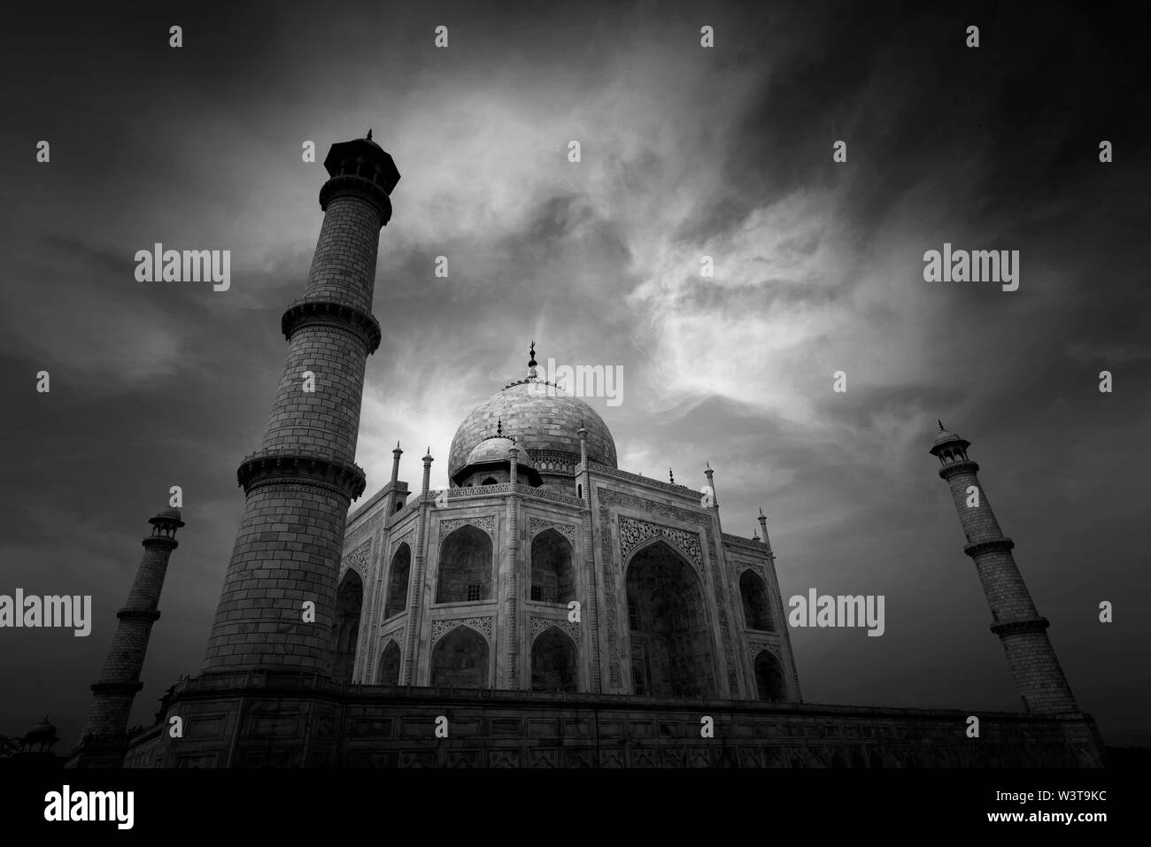 Taj Mahal Black And White