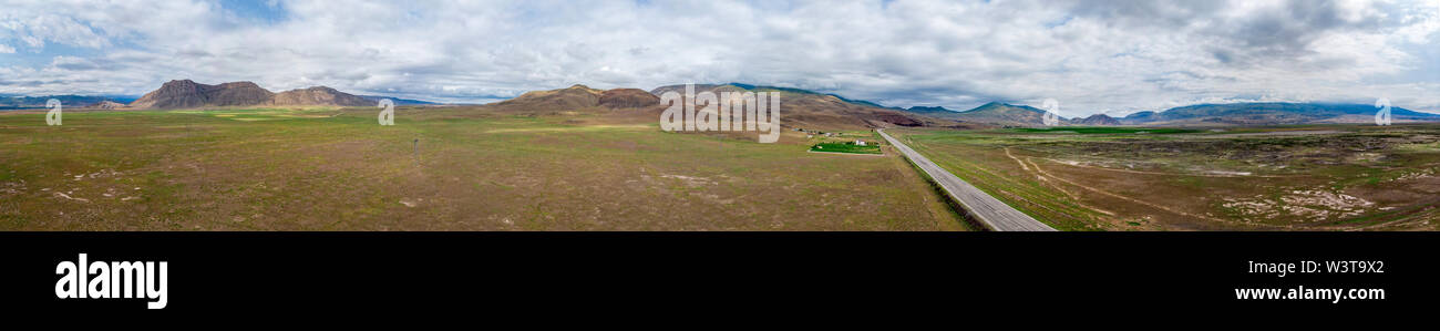 Aerial view of Mount Ararat, Agri Dagi. The highest mountain in Turkey ...