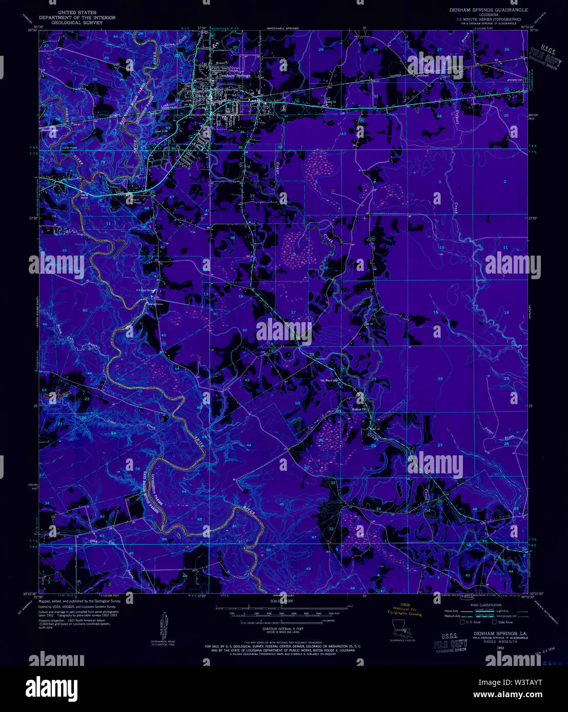 Map of denham springs hi-res stock photography and images - Alamy