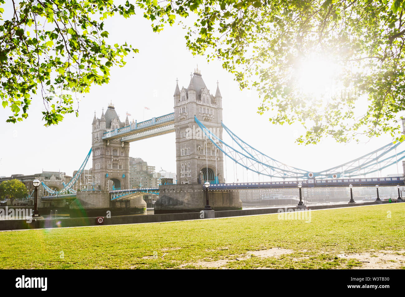 Tower Bridge in London on a sunny morning Stock Photo - Alamy