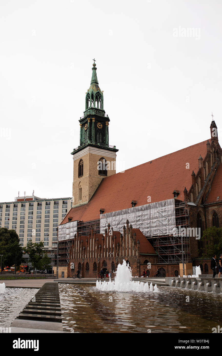 The exterior of Marienkirche, or St Mary's Church, a Protestant Gothic ...