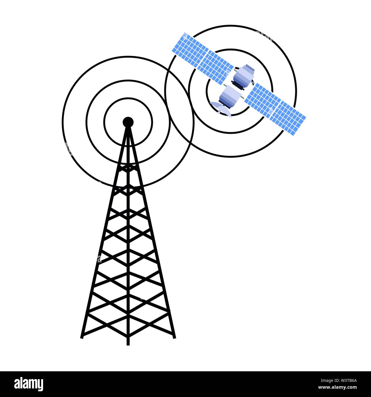 wireless internet radio connection cartoon Stock Vector Image & Art - Alamy