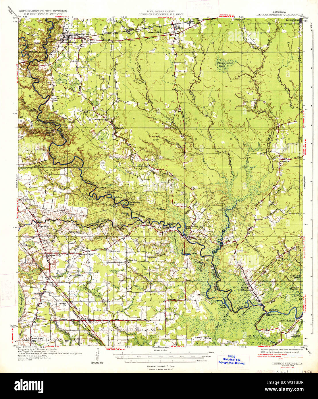 Map of denham springs hi-res stock photography and images - Alamy