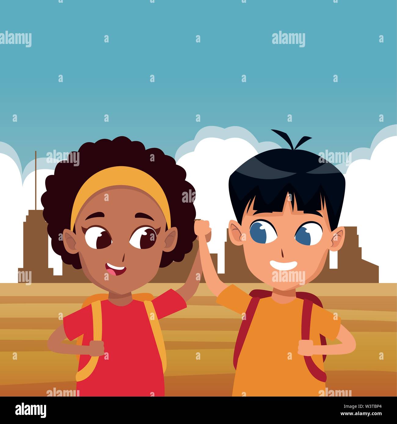 adorable cute children childhood cartoon Stock Vector Image & Art - Alamy