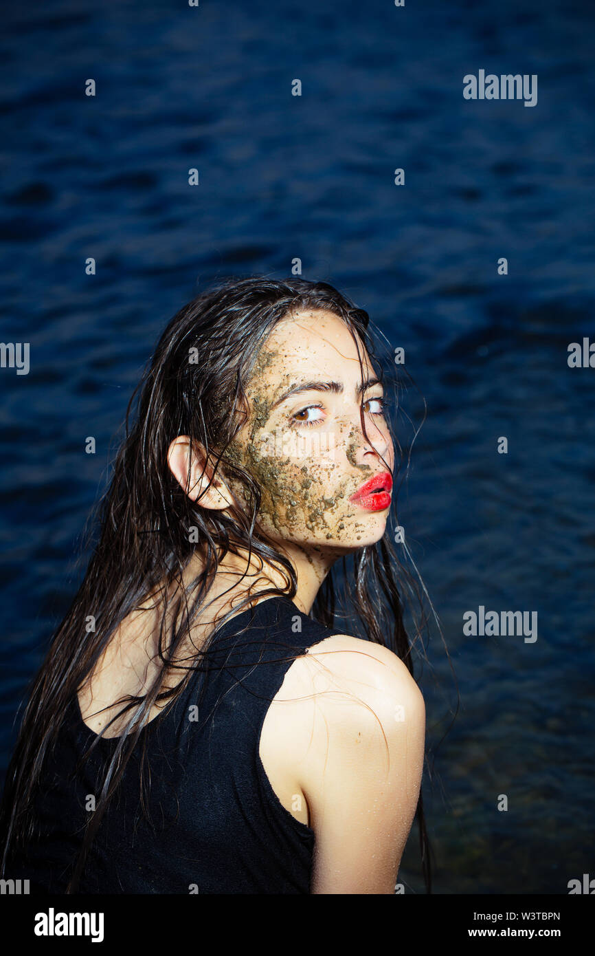 Woman Face Water Splash High Resolution Stock Photography and Images ...