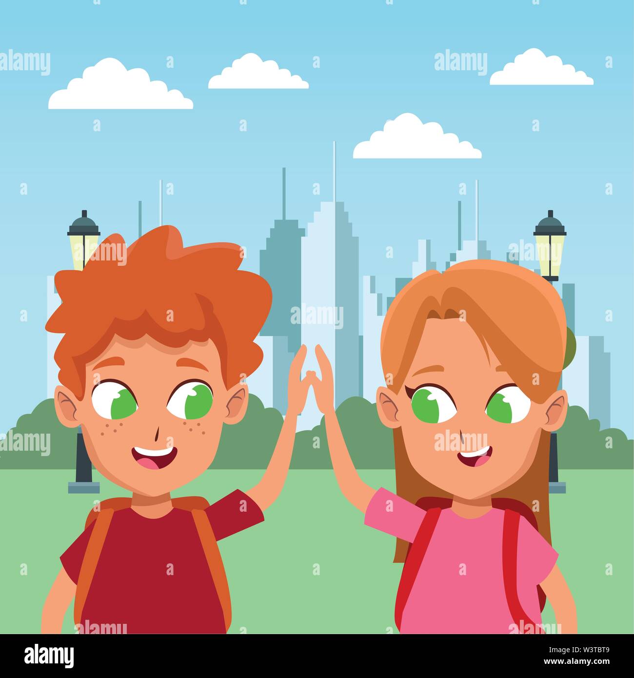 adorable cute children childhood cartoon Stock Vector Image & Art - Alamy