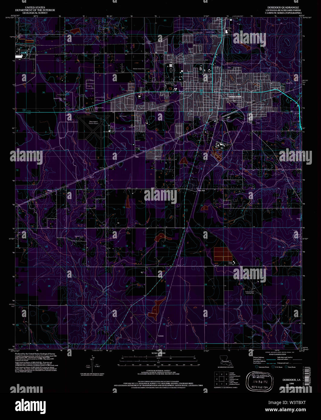 Deridder map hi-res stock photography and images - Alamy