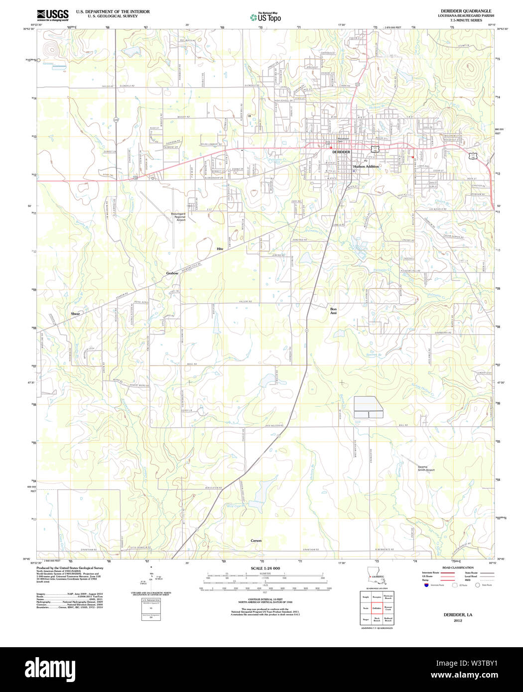 Deridder map hi-res stock photography and images - Alamy