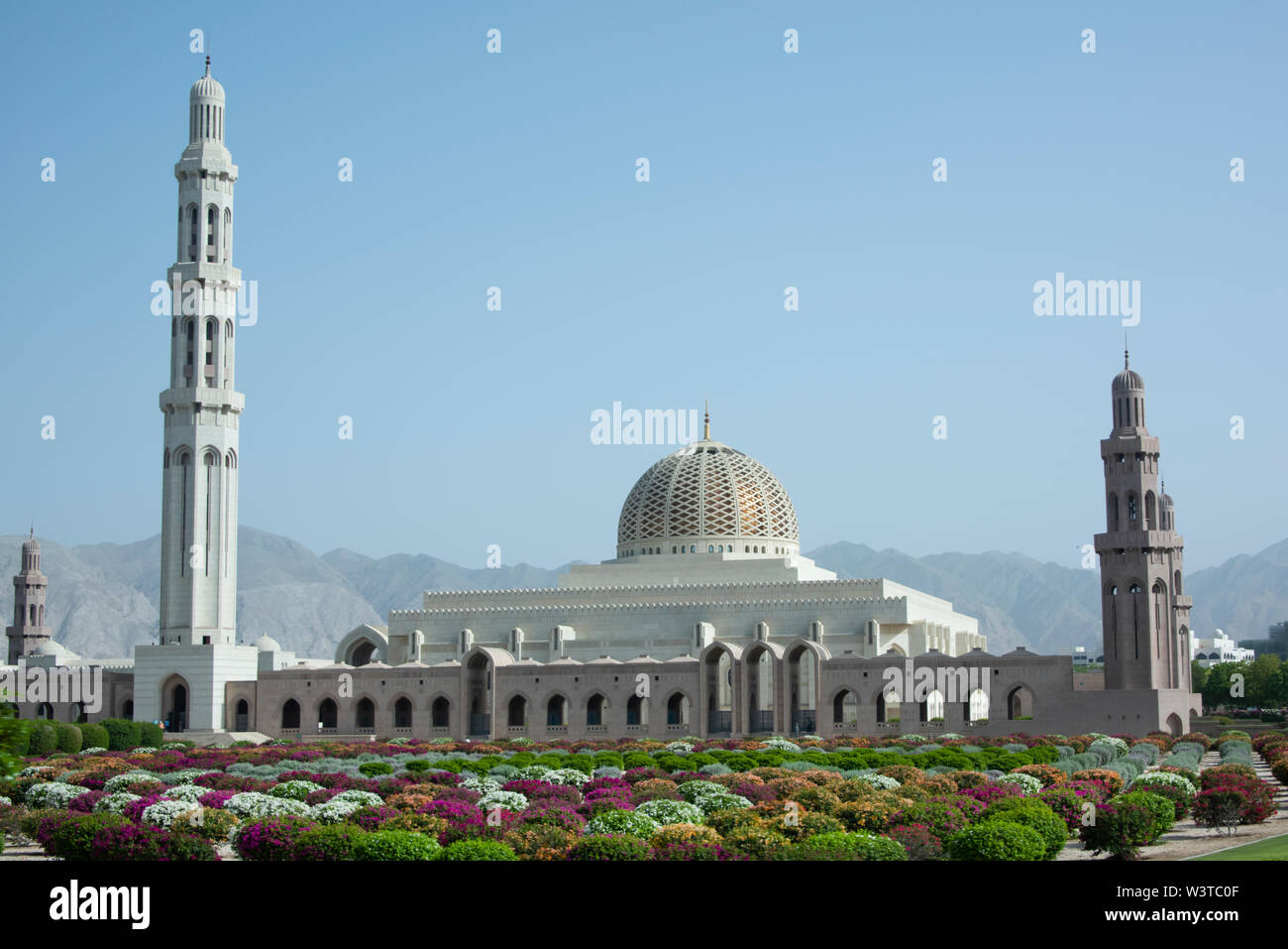 Oman, capital city of Muscat. The Sultan Qaboos Grand Mosque, the main ...
