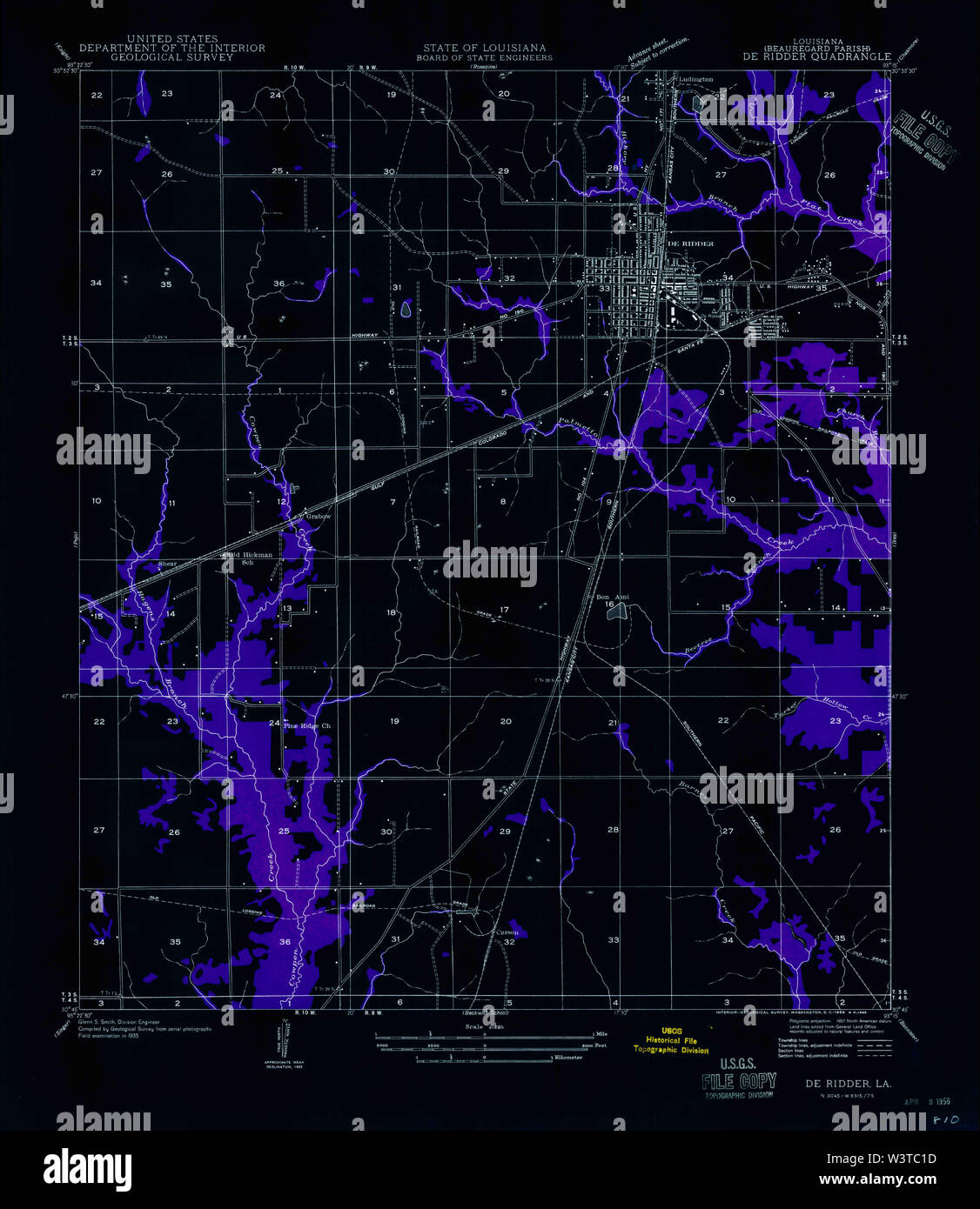 Map of deridder hi-res stock photography and images - Alamy