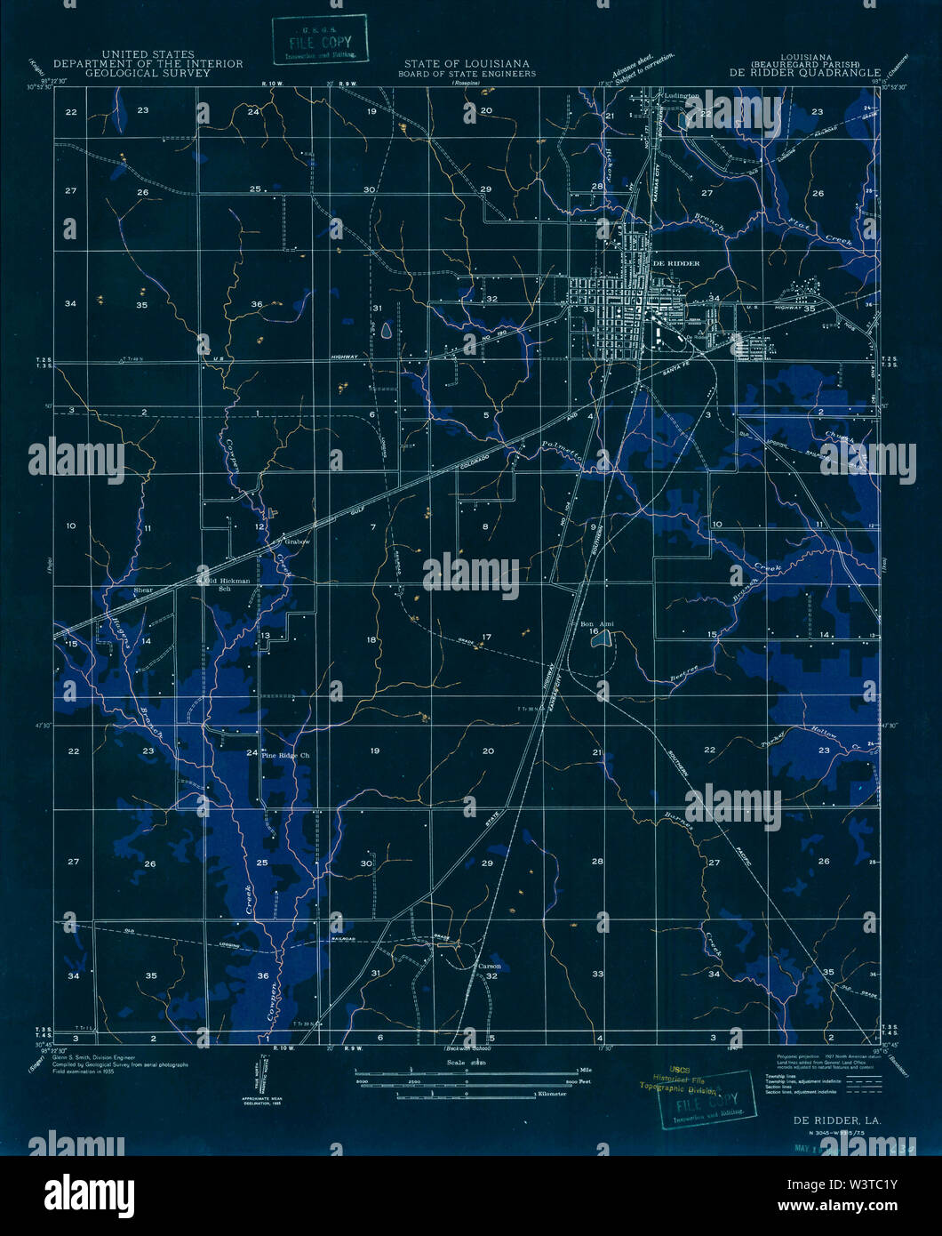 Map of deridder hi-res stock photography and images - Alamy