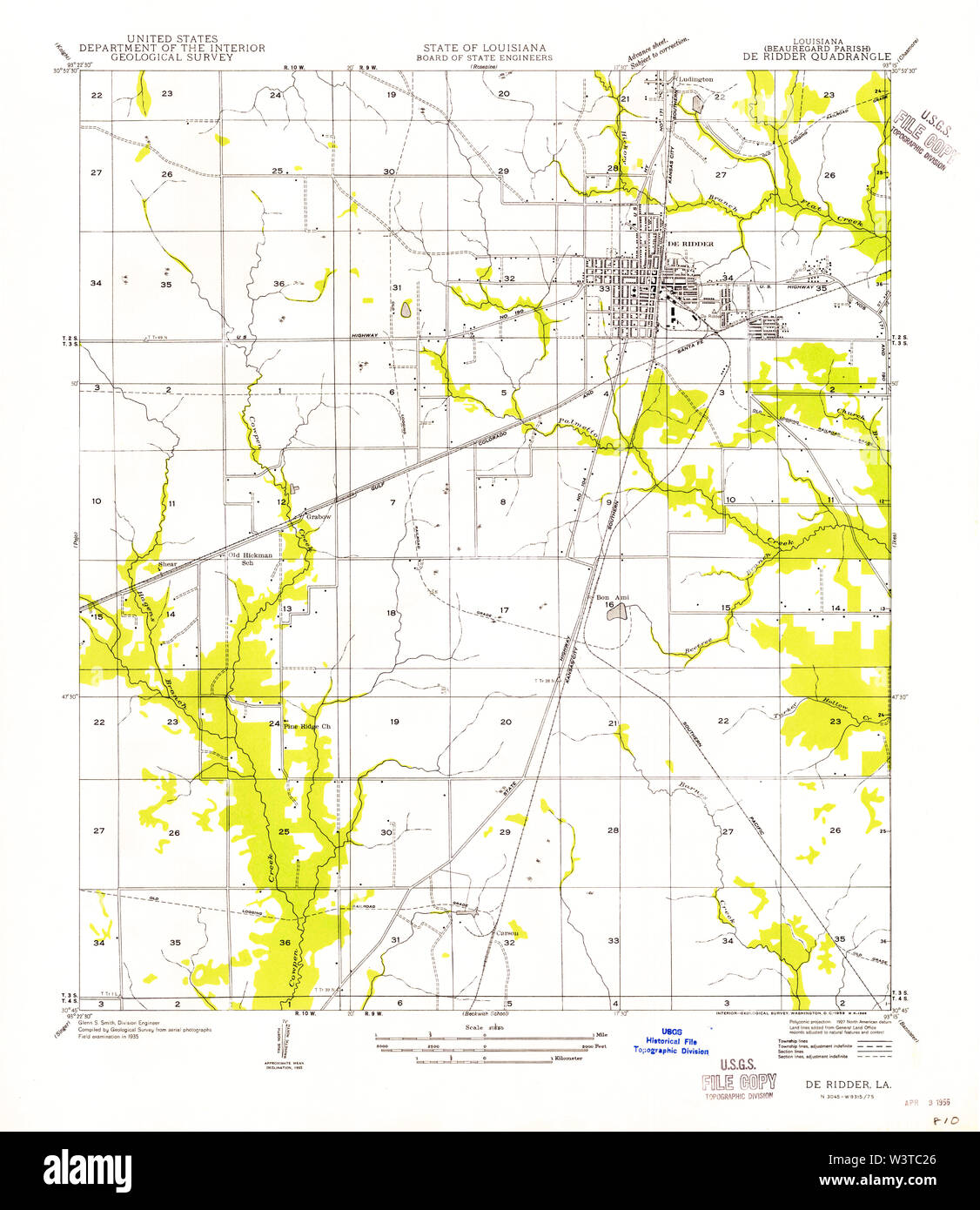 Deridder map hi-res stock photography and images - Alamy
