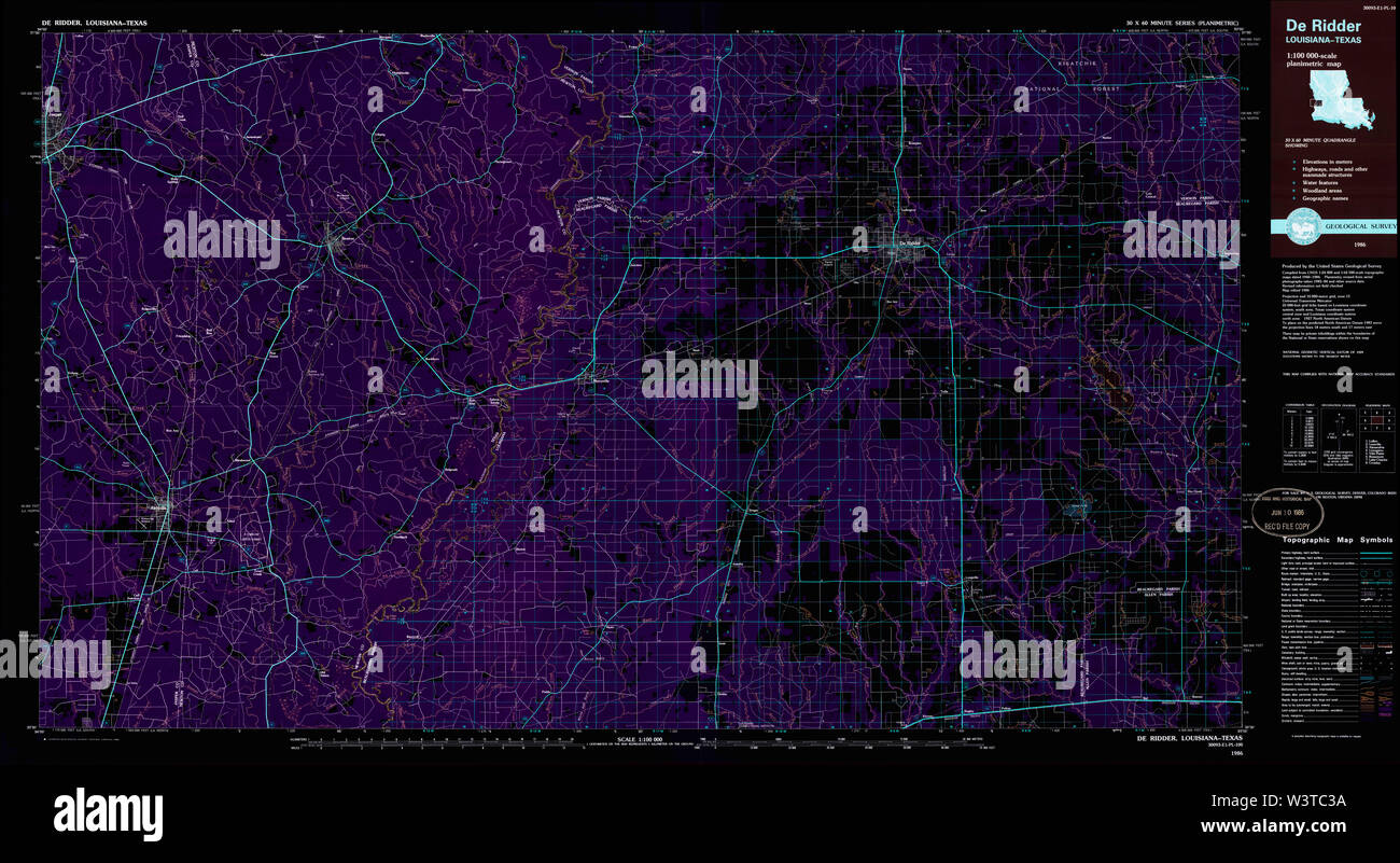Map of deridder hi-res stock photography and images - Alamy